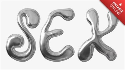 Sex Silver Bubbly Font Text Effect Generator