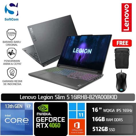Promo Lenovo Legion Slim I Kid Laptop Gaming Core I H Gb Gb Rtx Gb Hz