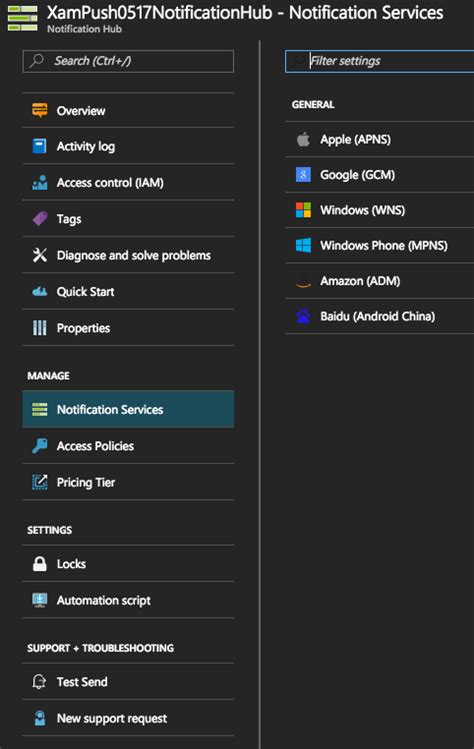 Configure Azure And Google Firebase For Push Notifications In Xamarin