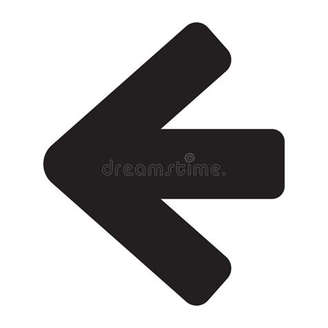 Arrow Back Icon Backward Button Vector Illustration Stock Vector