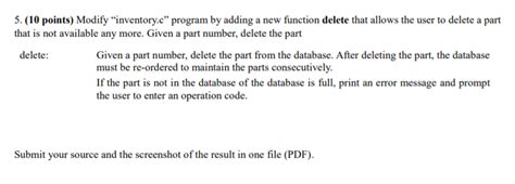 Solved I Want To Add This Delete Function To My Inventoryc