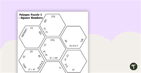 Polygon Puzzle Index Notation With Answers Teach Starter