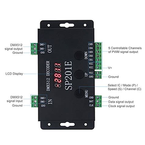 SP201E Addressable RGB Digital Pixel SPI Signal To DMX512 LED Decoder Controller SP201E 29 98