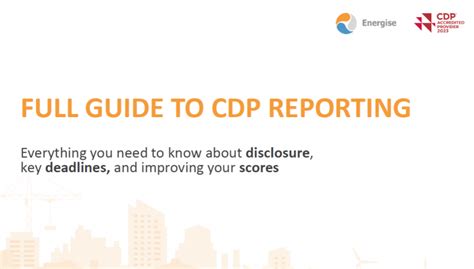 Energises A To Z Guide To Cdp Reporting Edie