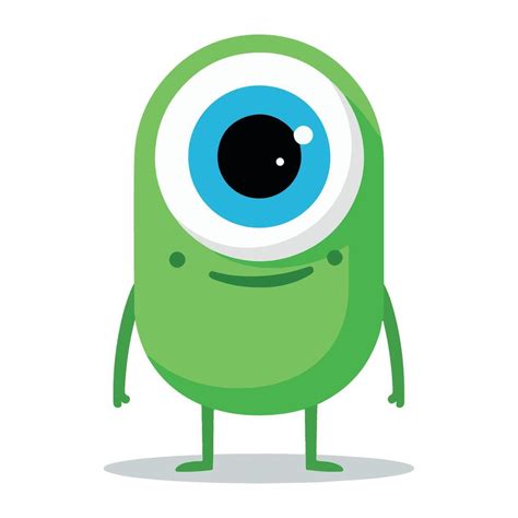 Funny Green Cyclops Cartoon 69781293 Vector Art At Vecteezy