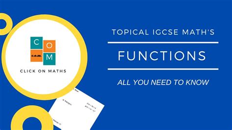 Functions Igcse Mathematics Topical Questions Youtube