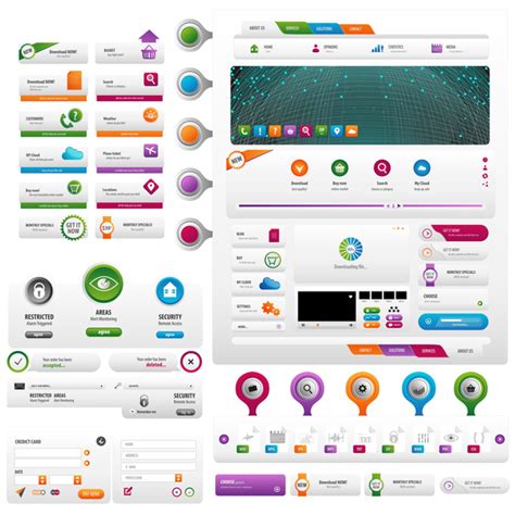 Button Timeline Design Vector 02 Free Download