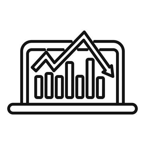 Premium Vector Grow Online Diagram Icon Outline Vector Data Price