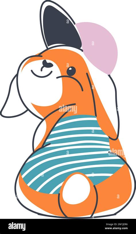 Rabbit Wearing Sailor Uniform And Summer Hats Stock Vector Image And Art Alamy