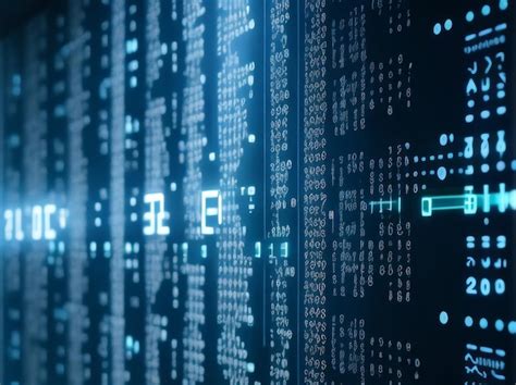 Premium Ai Image Binary Brilliance 3d Rendered Digital Matrix Code