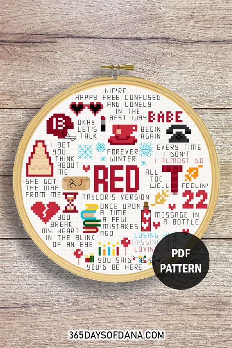 red taylor swift album summary cross stitch pattern taylor swift cross stitch red taylor s