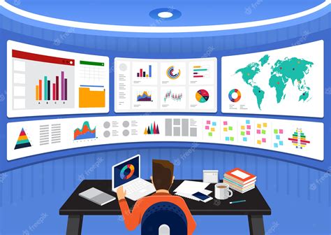 Premium Vector Concept Data Analysis Visualize With Graph And Chart Marketing Growth