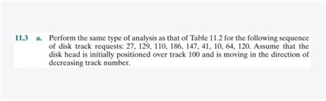 Solved 113 A Perform The Same Type Of Analysis As That Of