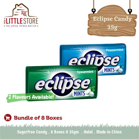 [bundle Of 8 Tins] Eclipse Peppermint Spearmint Sugar Free Mints Candy 35gm Halal Shopee