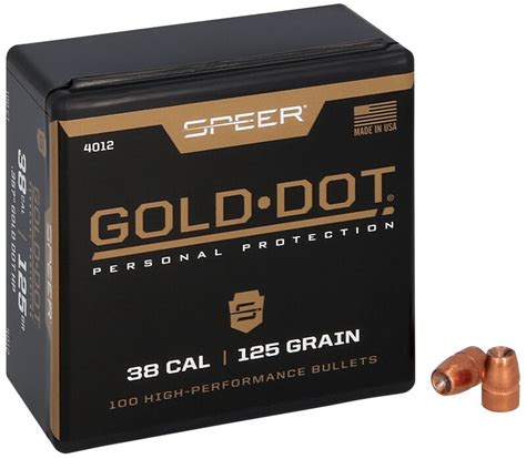 Shop Gold Dot Handgun Component Bullet 357 Ammo 125 4012