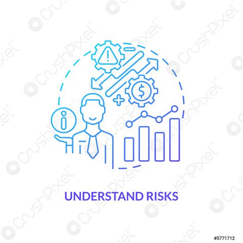 Understand Risks Blue Gradient Concept Icon Stock Vector 5771712
