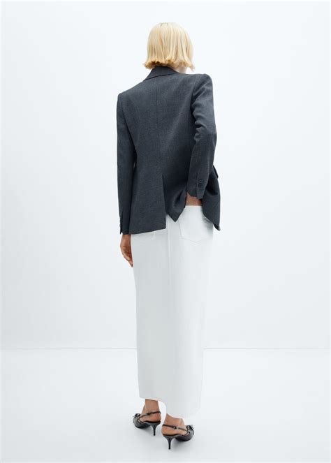 Slit Denim Skirt Women Mango Usa