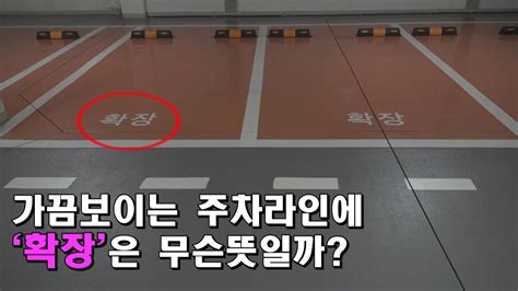 가끔 주차장 주차라인에 쓰여져있는 확장은 도대체 뭘 의미하는걸까 뉴스톡