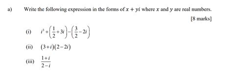 Solved A Write The Following Expression In The Forms Of Chegg Com