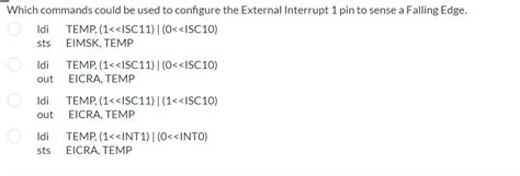 Solved Which Commands Could Be Used To Configure The