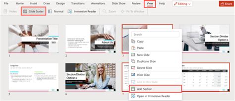 섹션을 사용하여 Microsoft Powerpoint 슬라이드쇼를 구성하는 방법 최신