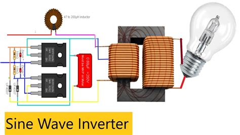 How To Make Sine Wave Inverter 1000w Irfp250n Bc547 Youtube
