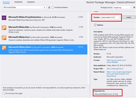 Visual Studio Is There An OData Dependency Graph Somewhere Stack