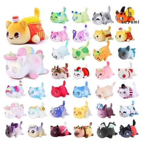 Aphmau Meows Cat Plush Toy Soft Meemeow Stuffed Donut Cat ตุ๊กตายัดนุ่น ผ้ากํามะหยี่ขนนิ่ม Cat