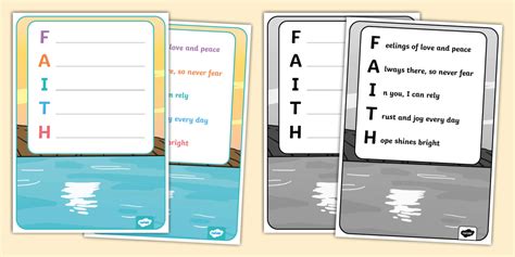 New Ks1 Faith Acrostic Poem Example And Template