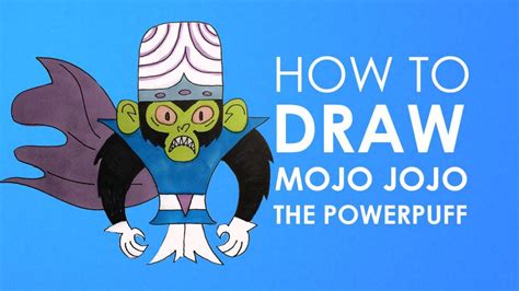 How To Draw Mojo Jojo From The Powerpuff Girls Step By Step Facedrawer