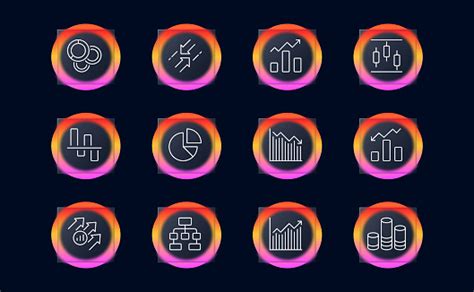 Bar Charts Set Icon Diagrams Statistics Statistical Data Analysis Analytics Presentation Graph