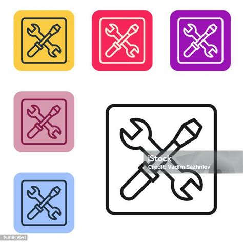 흰색 배경에 격리된 검은색 라인 3d 프린터 설정 아이콘입니다 3d 프린팅 색상 정사각형 단추로 아이콘을 설정합니다 벡터 3차원 형태에 대한 스톡 벡터 아트 및 기타 이미지