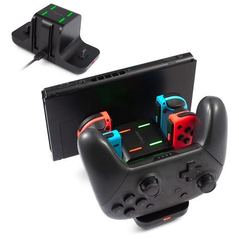 Insten 6 In 1 Charging Station Compatible With Nintendo Switch And Oled Model Console Joycon