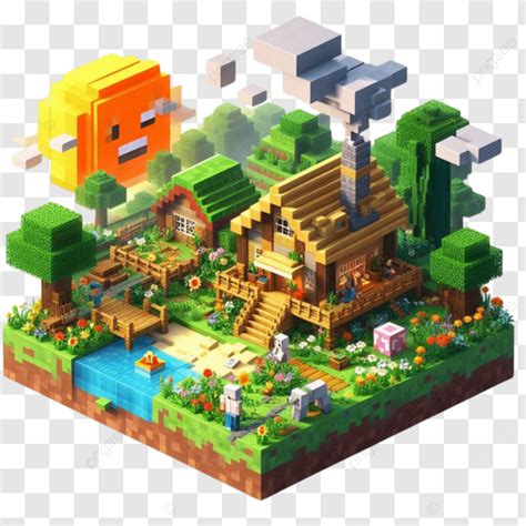 마인크래프트 게임 나무 기술 집 Png 일러스트 및 이미지 에 대한 무료 다운로드 Pngtree