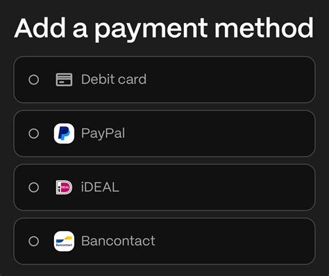 Payment Methods Voggt