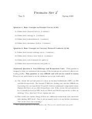 ProblemSet 2 Pdf Problem Set 21 Yan Ji Spring 2020 Question 1 Basic
