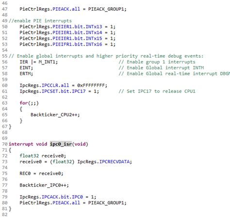 tms320f28379d how many ipc interrupts can be used c2000