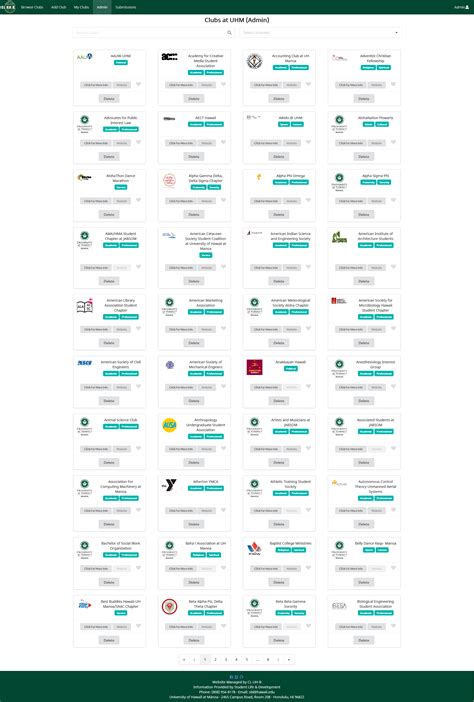 Cl Uh B Club Listings At Uh Browsery