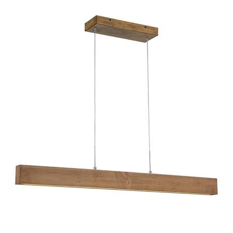 Rustic Dimmable Linear Wood Led Island Pendant Light Farmhouze Light