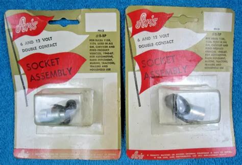 Vintage Aris Light Socket Assembly 6v 12v Volt Nos Parts Headlight