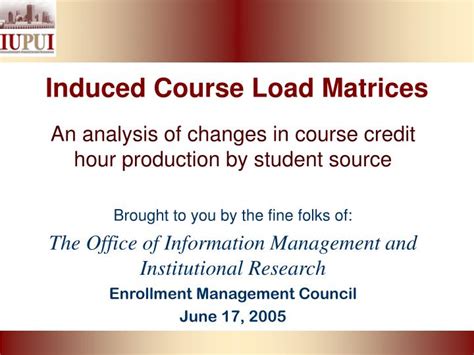 Ppt Analysis Of Course Credit Hour Production Iclm Perspectives