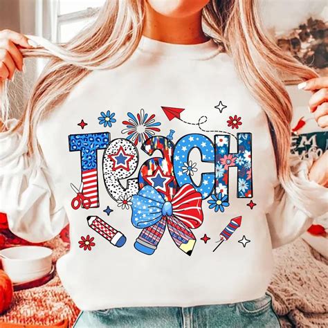Coquette 4th Of July Teacher Png Cute Usa School Design Patriotic