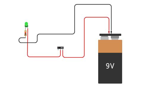 Circuit Design Led With Switch Tinkercad