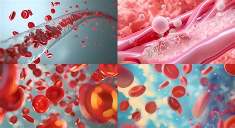 红细胞 血管穿梭 微观 视频素材下载