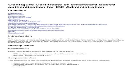 Configure Certificate Or Smartcard Based Authentication For