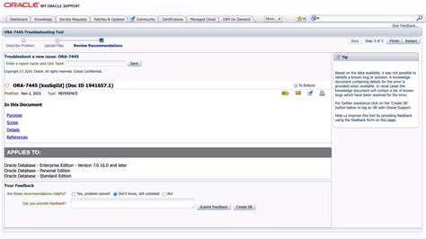 Resolving Ora 07445 Exception Encountered Core Dump