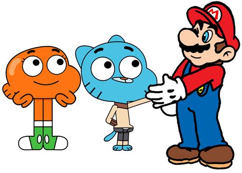 Gumball And Darwin Meets Mario Fanart By Mfsjst On Deviantart