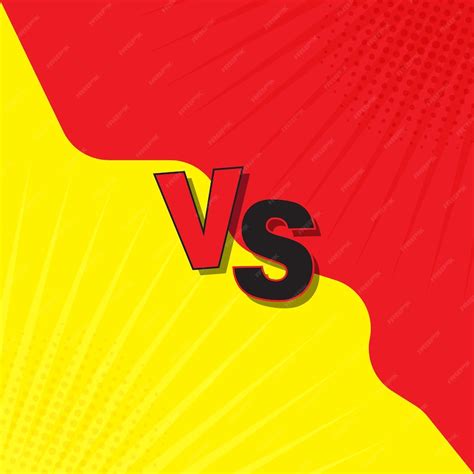 Vs 시트에 비해 플랫 패널 만화 디자인의 배경과의 싸움은 하프톤 번개로 만들어집니다 프리미엄 벡터