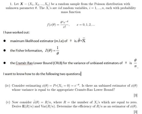 solved 1 let x x1 x2 xn be a random sample from