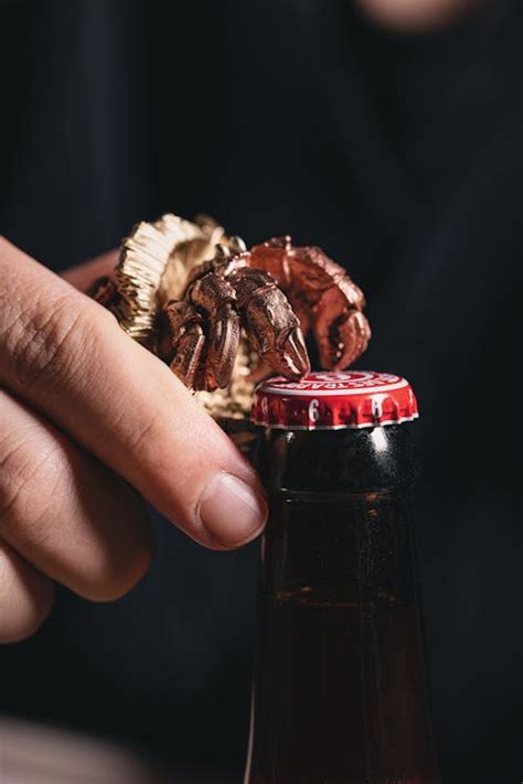 갈색 병 게 그립 금속 기구 도구 독특한 디자인 마시는 것 매뉴얼 매크로 맥주 미식가 바 도구 바텐더 병 병 뚜껑 병목 봉인을 풀다 브랜드